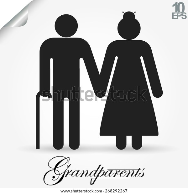 Grandparents Vector Icon เวกเตอร์สต็อก (ปลอดค่าลิขสิทธิ์) 268292267