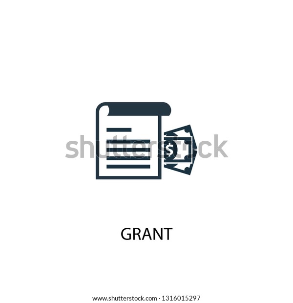 Grant Icon Simple Element Illustration Grant Stock Vector (Royalty Free ...