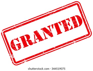 Granted Rubber Stamp Sign Stock Vector (Royalty Free) 344519075 ...