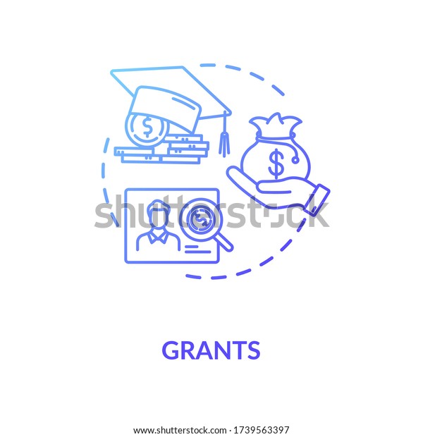 Grants Concept Icon Higher Education Programs Stock Vector (Royalty ...