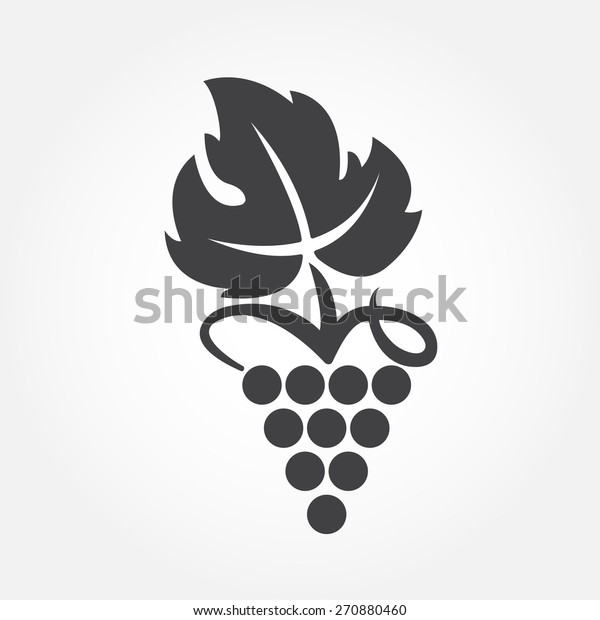 Grape Icon Symbol Design Element Winemaking Stock Vector (Royalty Free ...