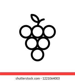 Grape Icon Vector Fruit Symbol Simple Stock Vector (Royalty Free ...