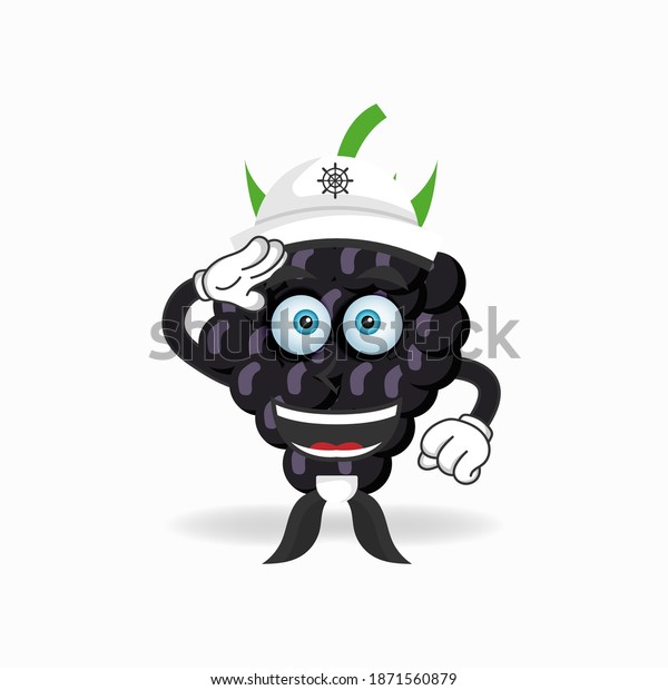 Grape Mascot Character Becomes Sailor Vector Stock Vector (Royalty Free ...