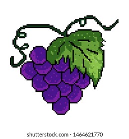 Grape Pixel Art Style Eps 10 Stock Vector (Royalty Free) 1464621770 ...