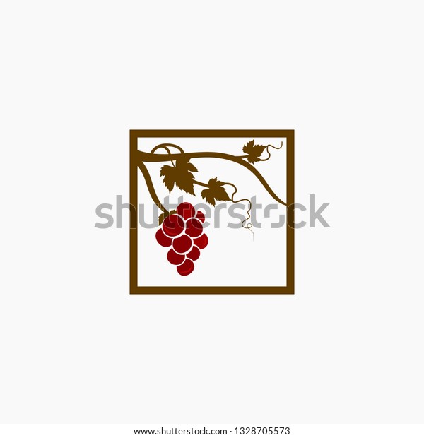 Grape Tree Shape Logo Template Vector Stock Vector (Royalty Free ...