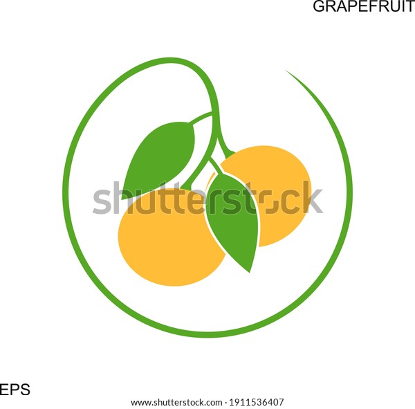 Grapefruit Logo Isolated Grapefruit On White Stock Vector (Royalty Free ...