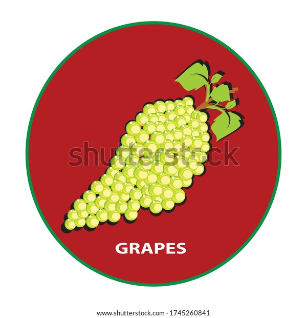 Grapes 2d Clip Art Graphic Artsrefers Stock Vector (Royalty Free ...