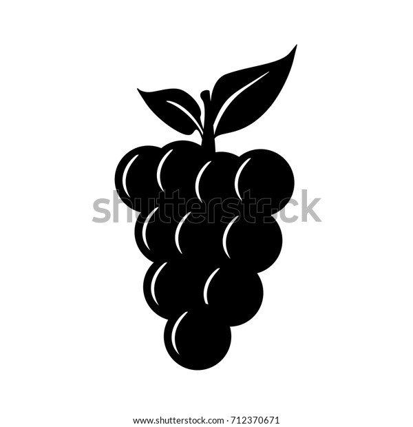 Grapes Icon Black Sign Design Stock Vector (Royalty Free) 712370671 ...