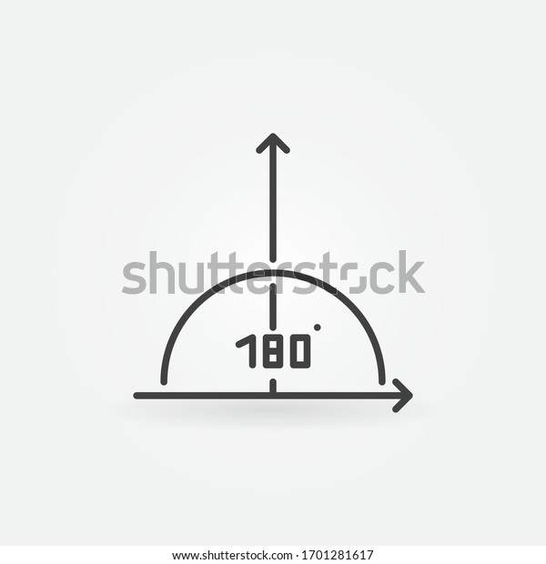 Graph 180 Degrees Angle Outline Vector Stock Vector (Royalty Free ...