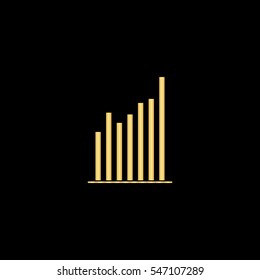 Graph Chart Diagram Gold Symbol Icon Stock Vector (Royalty Free ...