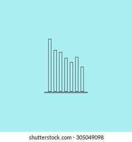 Graph Chart Diagram Simple Outline Flat Stock Vector (Royalty Free ...