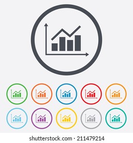 Graph Chart Sign Icon Diagram Symbol Stock Vector (Royalty Free ...