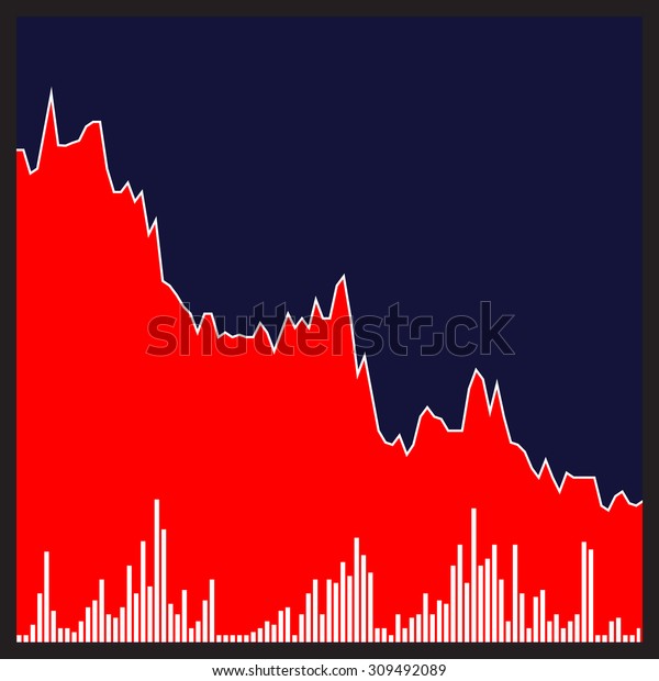 Graph Chart Stock Market Downtrend Bearish Stock Vector (Royalty Free ...