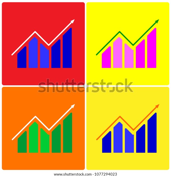 Graph Chart Vector Symbols Process Data Stock Vector (Royalty Free ...