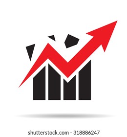Graph Grow Logo Vector Illustration Stock Vector (Royalty Free ...