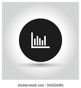 Graph Icon Black Circle Pictogram Vector Stock Vector (Royalty Free ...