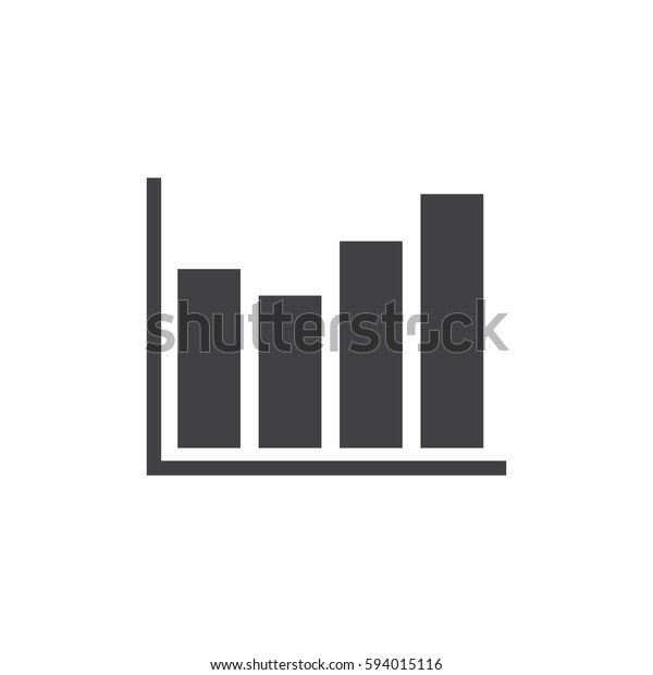 Graph Icon Black On White Background Stock Vector (Royalty Free ...