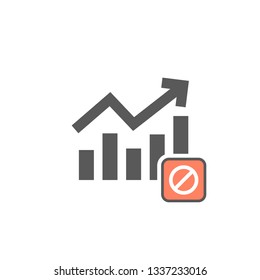 Graph Icon Not Allowed Sign Graph Stock Vector (Royalty Free ...