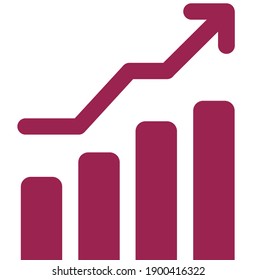 Red Graph Icon Trendy Flat Style Stock Vector (Royalty Free) 1871345140 ...