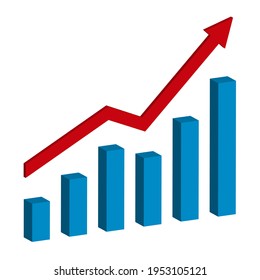 Graph Increase Report Diagram Rise Gain Stock Vector (Royalty Free ...