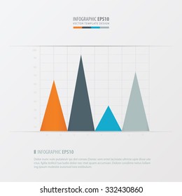 Graph Infographic Design Orange Blue Gray Stock Vector (Royalty Free ...