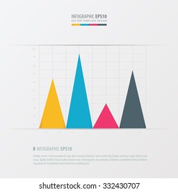 Graph Infographic Design Yellow Blue Pink Stock Vector (Royalty Free ...