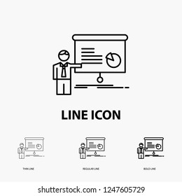 Graph Meeting Presentation Report Seminar Icon Stock Vector (Royalty ...