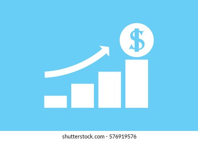 Graph Money Dollar Icon Vector Illustration Stock Vector (Royalty Free ...