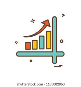 Graph Rising Icon Design Vector Stock Vector (Royalty Free) 1183082860 ...