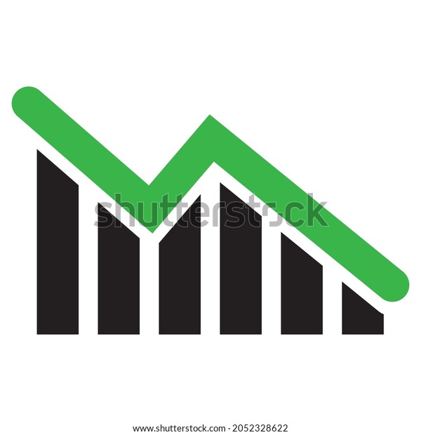 Graph Upward Slope Arrow Pointing On Stock Vector (Royalty Free ...