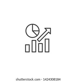 Graph Vector Illustration Outline Sign Stock Vector (Royalty Free ...