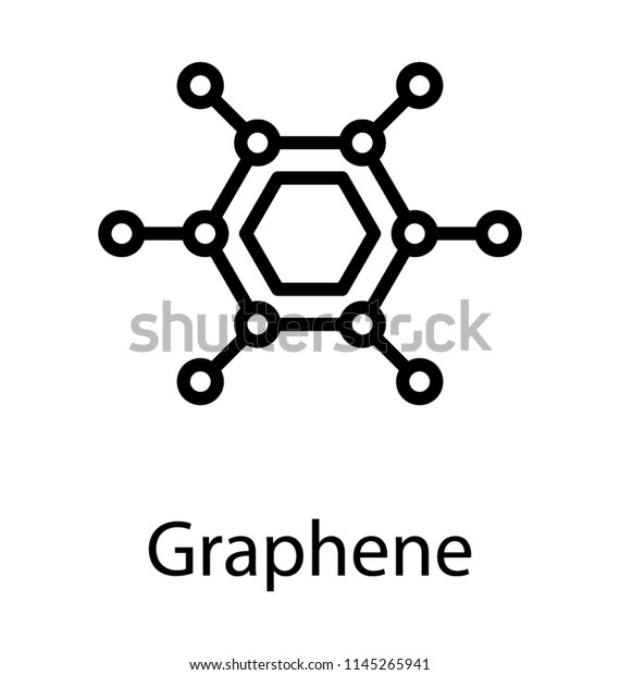 Graphene Hexagonal Atomic Structure Concept Icon Stock Vector (Royalty ...