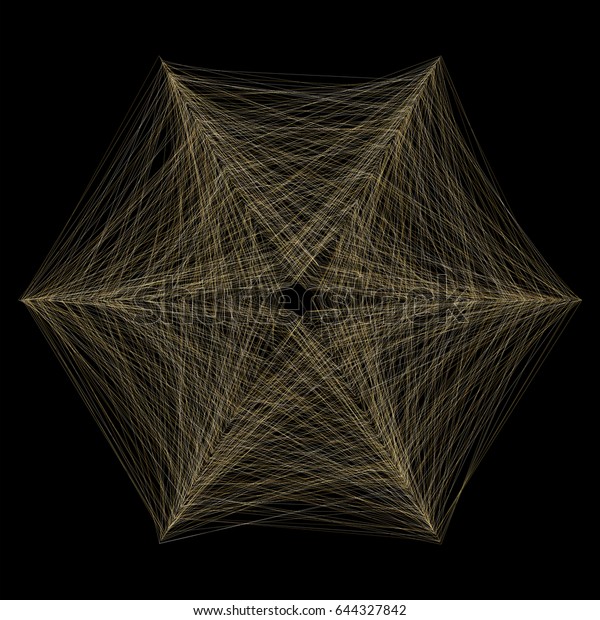 Graphic Abstract Geometric Shape Connected Lines Stock Vector (Royalty ...