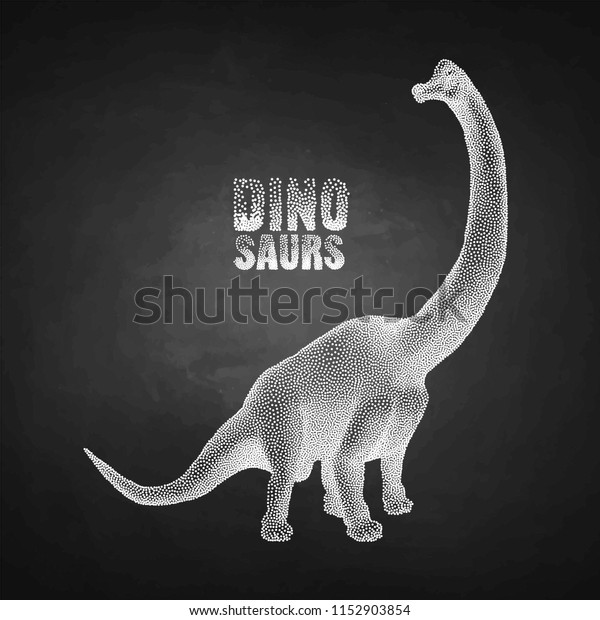 Graphic Brachiosaurus Vector Dinosaur Isolated On Stock Vector (Royalty ...