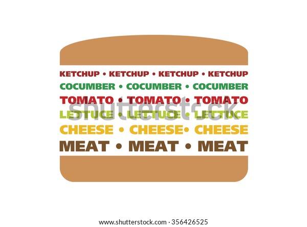Graphic Chart Representation Fast Food Hamburger Stock Vector (Royalty ...