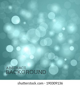 Turquoise Abstract Vector Background Bokeh Effect Stock Vector (Royalty ...