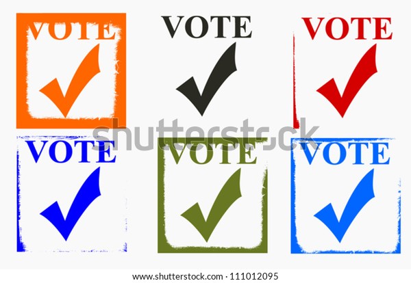 Graphic Design Collection Grunge Vote Backgrounds Stock Vector (Royalty ...