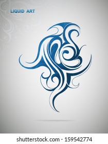 Liquid Art Graphic Design Element: vector de stock (libre de regalías ...