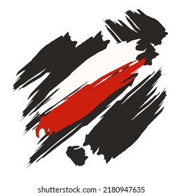 Graphic Design Flag White Red Stock Vector (Royalty Free) 2180947635 ...