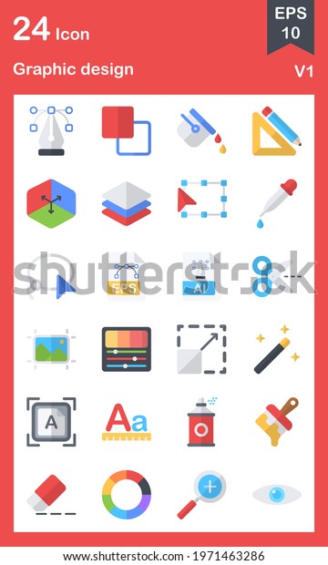 Graphic Design Flat Design Toolbox Vector Stock Vector (Royalty Free ...