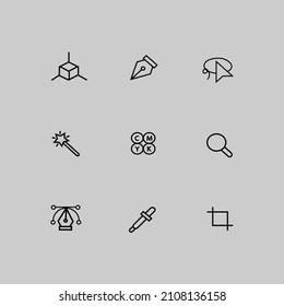 Graphic Design Icon Set Illustrate Stock Vector (Royalty Free ...