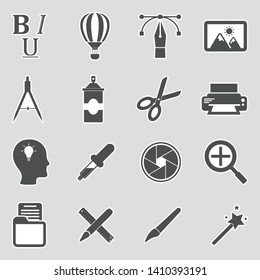 Graphic Design Icons Sticker Design Vector Stock Vector (Royalty Free ...