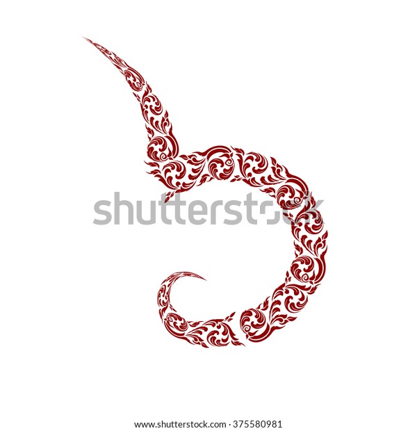 Graphic Design Thailand Numbers Stock Vector (Royalty Free) 375580981 ...