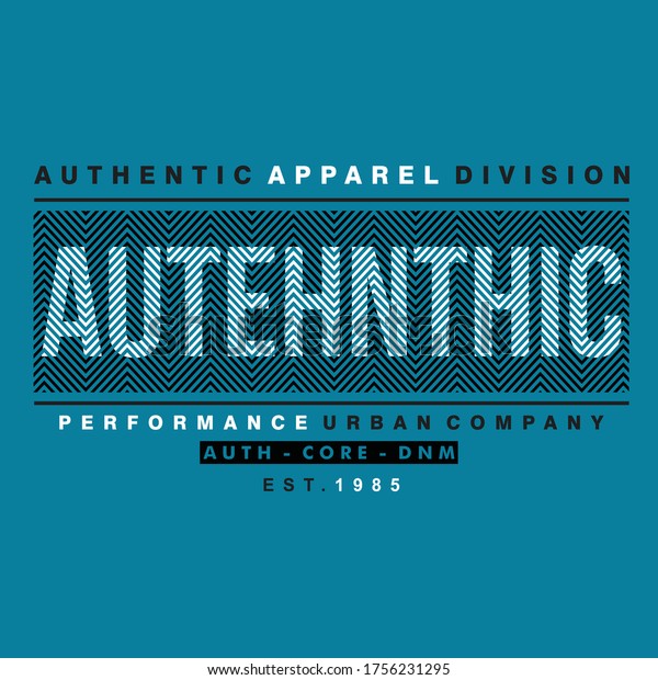Graphic Design Vector Authentic Apparel Tshirt Stock Vector (Royalty ...