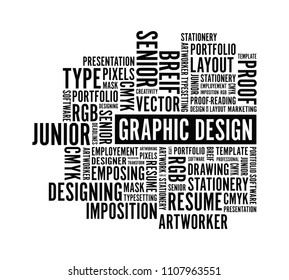 Graphic Design Words Background Stock Vector (Royalty Free) 1107963551 ...