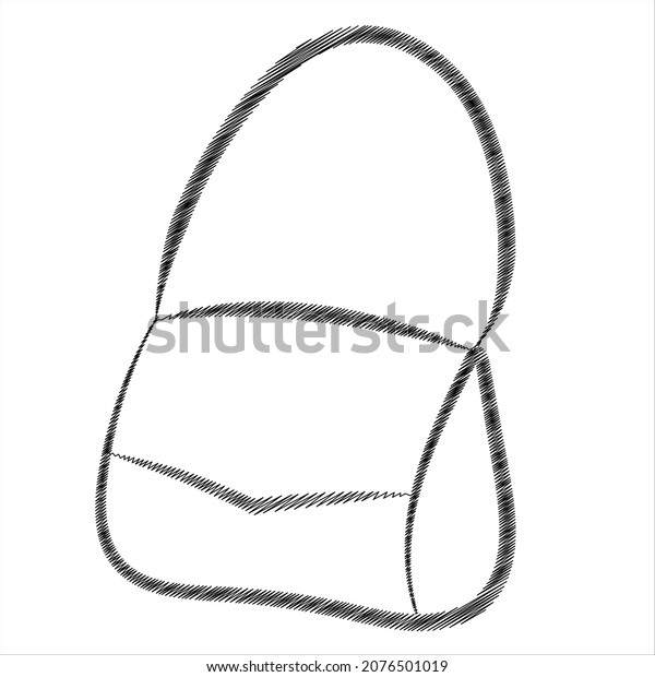 Graphic Drawing Contour Womans Handbag Draw Stock Vector (Royalty Free ...