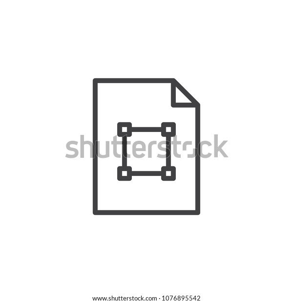Graphic File Format Outline Icon Linear Stock Vector (Royalty Free ...