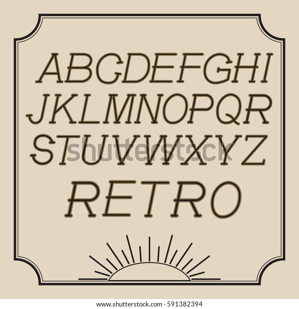 Graphic Font Your Design Strict Letters Stock Vector (Royalty Free ...