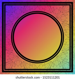 Graphic Geode Background Template Rainbow Black Stock Vector (Royalty ...