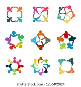 Graphic Group Connecting People Connection Logo Stock Vector (Royalty ...